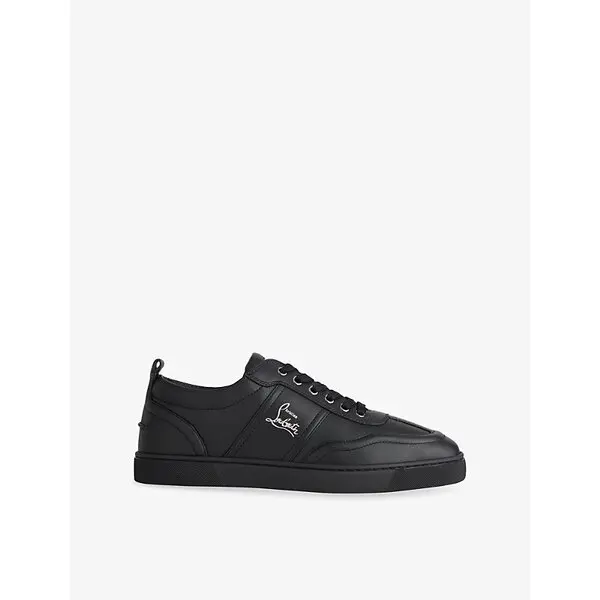 CHRISTIAN LOUBOUTIN Retero Flat Leather Trainers - Black
