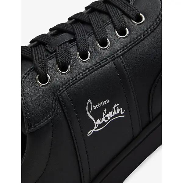 CHRISTIAN LOUBOUTIN Retero Flat Leather Trainers - Black