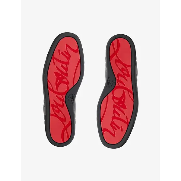 CHRISTIAN LOUBOUTIN Retero Flat Leather Trainers - Black