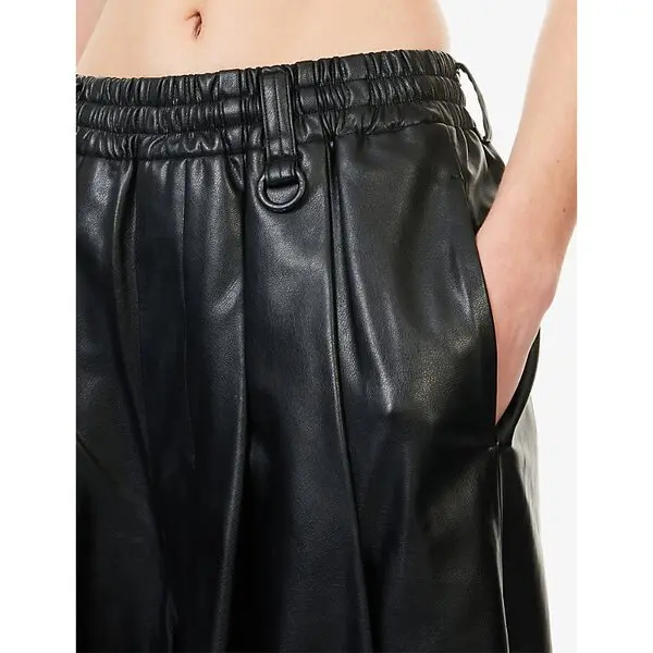 TEAM WANG DESIGN Wide-leg Faux-leather Trousers