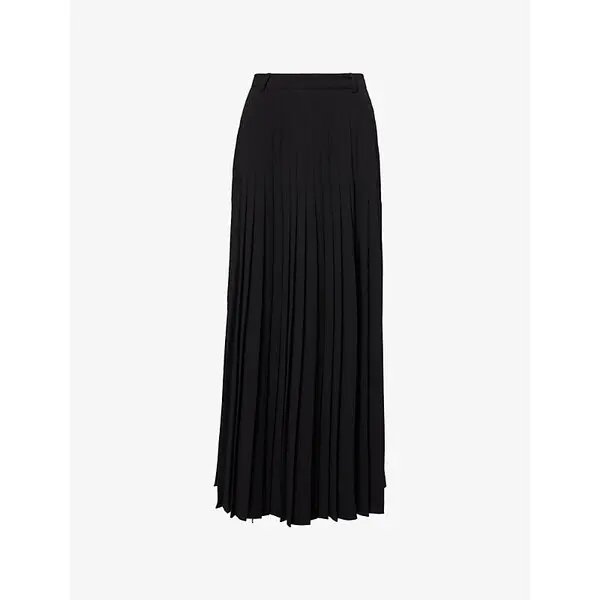 ME+EM Pleated Woven Maxi Skirt