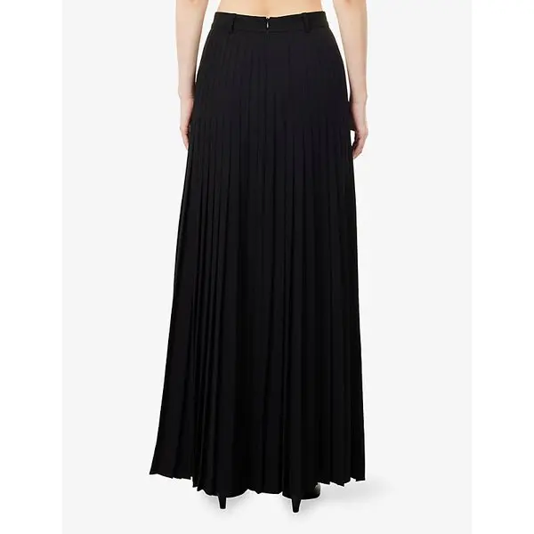ME+EM Pleated Woven Maxi Skirt