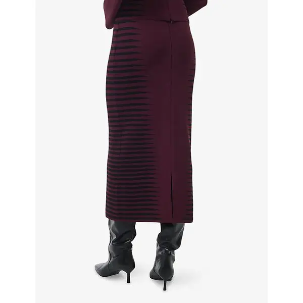 LEEM Jacquard Slim-fit Knitted Pencil Skirt