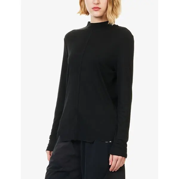 TEAM WANG DESIGN Distressed-trim Knit Top