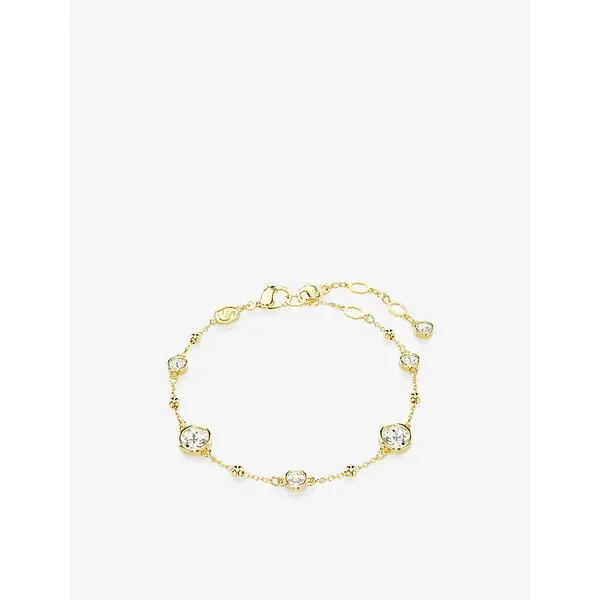 SWAROVSKI Imber Yellow-gold Plated Zirconia Bracelet - White