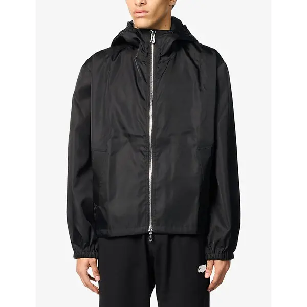 COLE BUXTON Woven Hooded Windbreaker Jacket - Black