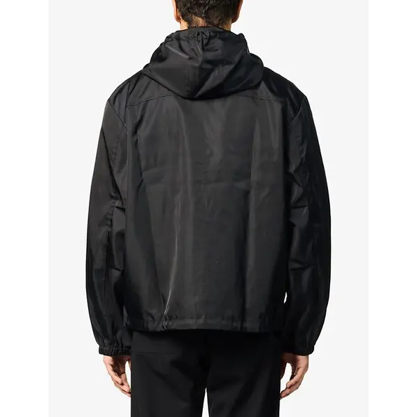 COLE BUXTON Woven Hooded Windbreaker Jacket - Black