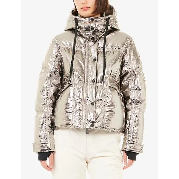 Moncler Celaque Hooded Woven-down Jacket