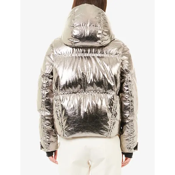 Moncler Celaque Hooded Woven-down Jacket