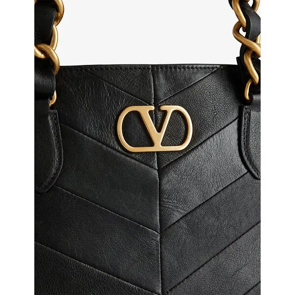 Valentino Garavani Laseine Leather Tote Bag