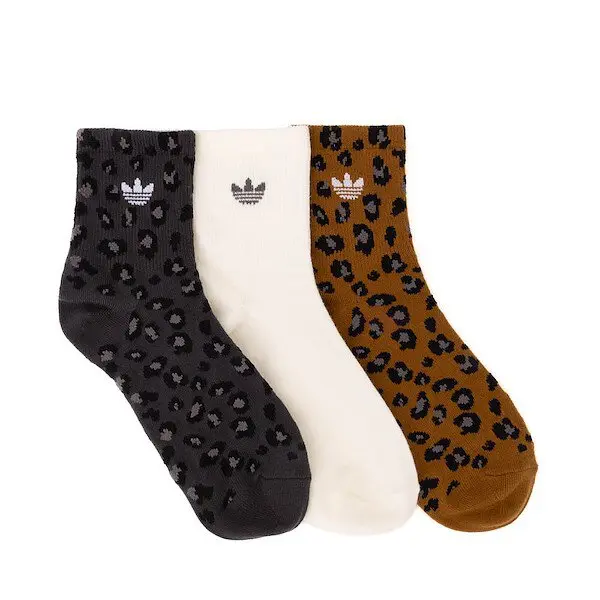 Adidas Leopard Quarter Socks 3 Pack - Multicolor/cream White/carbon