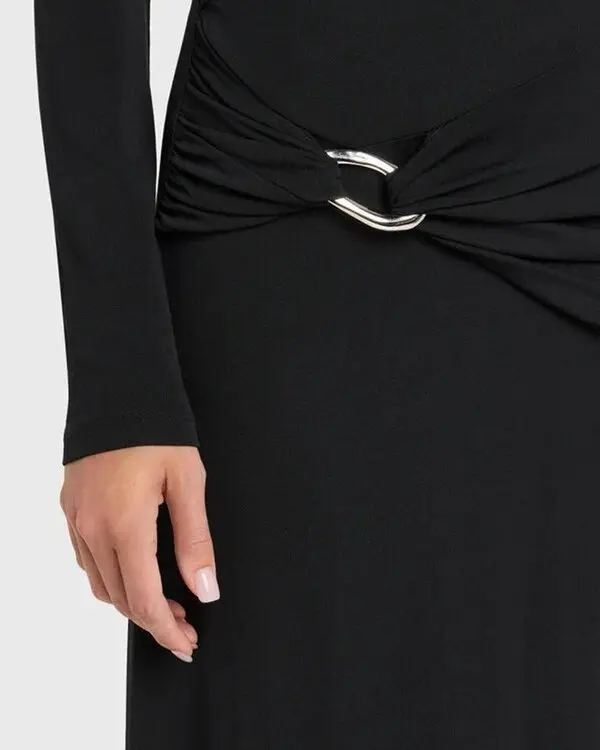 Veronica Beard Viela Long-sleeve Maxi Dress - Black