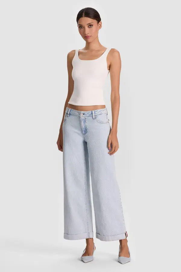 Alice + Olivia Duncan Cuffed Jeans