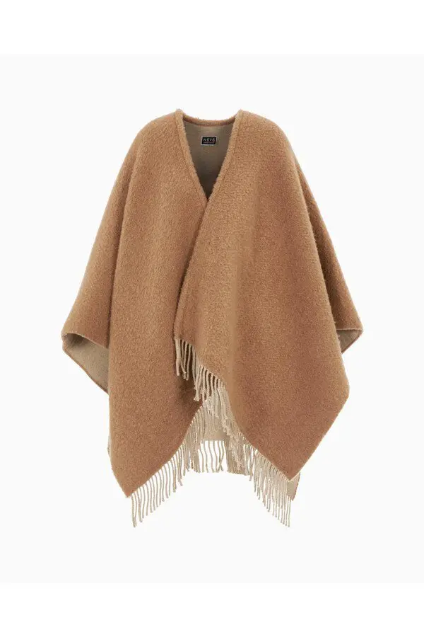 Giorgio Armani Neve Virgin Wool And Cashmere Cape - Beige