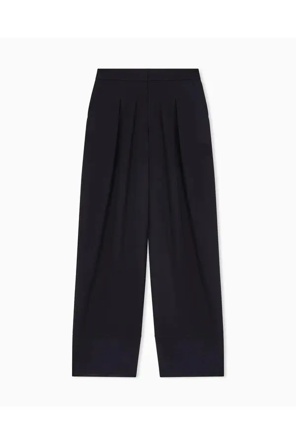 Emporio Armani Interlock Jersey Pleat Trousers