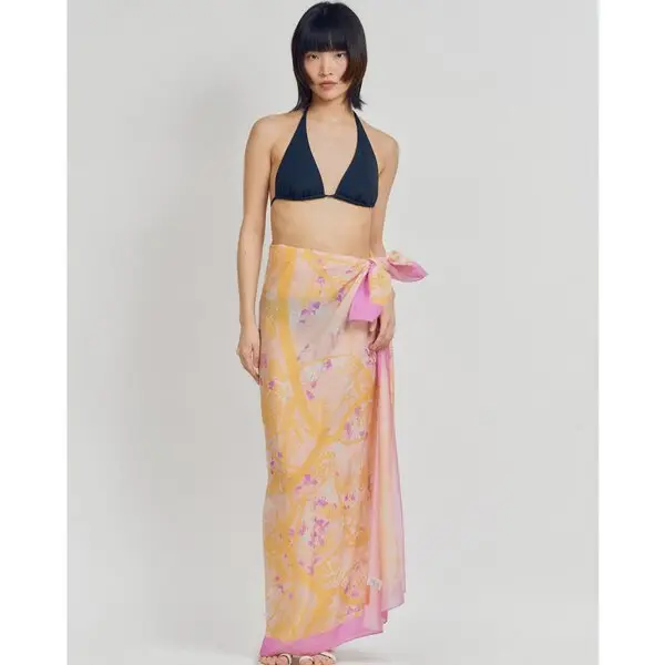 LOST PATTERN Coco Dream" Beach Sarong Wrap - Pink& Yellow