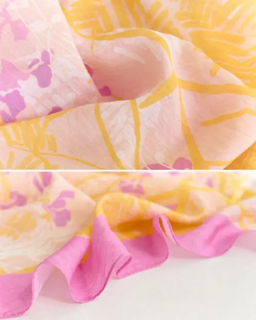 LOST PATTERN Coco Dream" Beach Sarong Wrap - Pink& Yellow