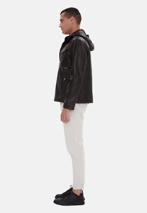 FURNIQ UK Horace Leather Jacket - Brown