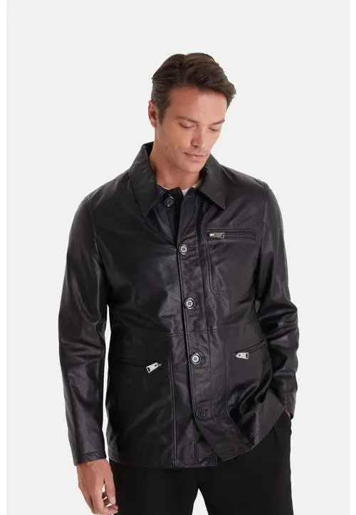 FURNIQ UK Patterned Leather Jacket