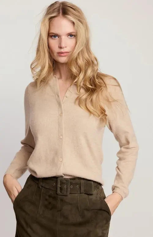 The Shirt By Rochelle Behrens Cashmere Crew Neck Sweater - Camel
