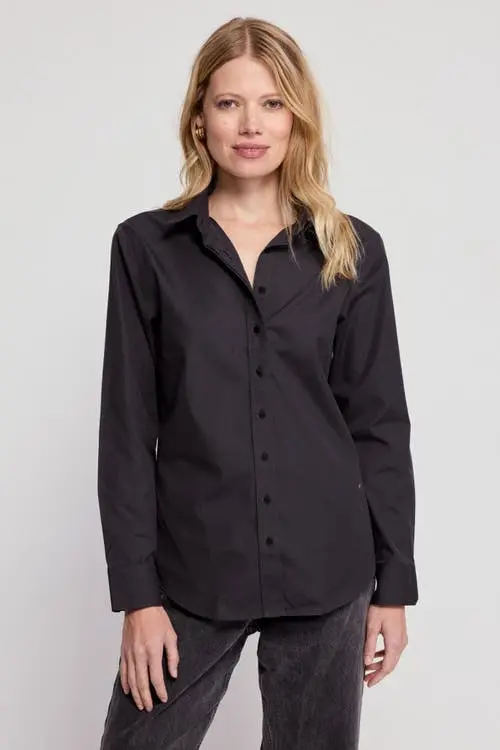 The Shirt By Rochelle Behrens The Jet Set Icon Shirt - Black/black