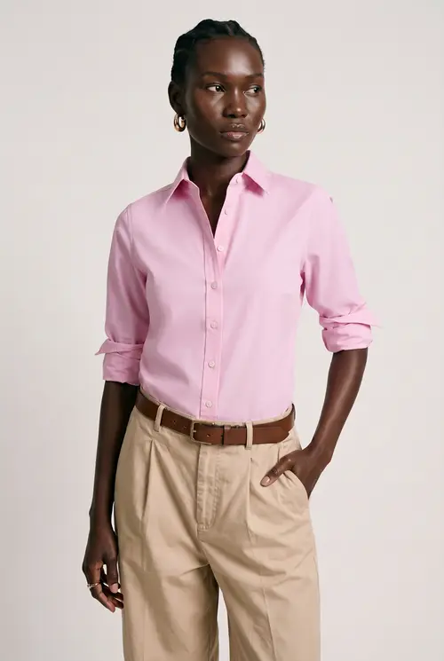 The Shirt By Rochelle Behrens The Jet Set Icon Shirt - Light Pink