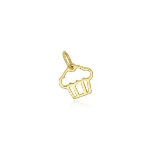 THE LOVERY FINE JEWELRY Mini Gold Cupcake Charm - Yellow Gold