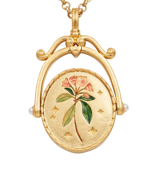 FABLE ENGLAND K Initial Kalmia Spinner Chain Necklace