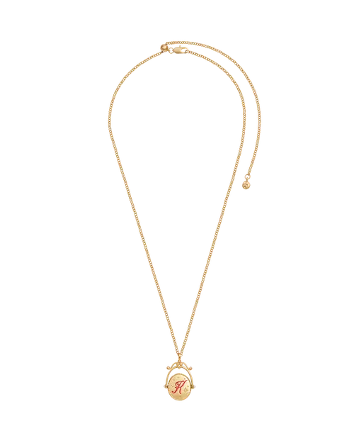 FABLE ENGLAND K Initial Kalmia Spinner Chain Necklace