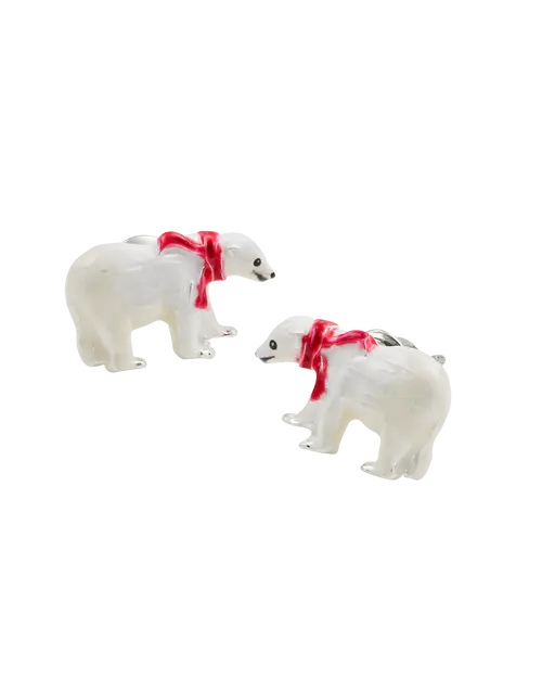 FABLE ENGLAND Cosy Polar Bear Stud Earrings