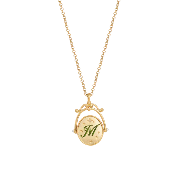 FABLE ENGLAND Magnolia Spinner Chain Necklace - Gold