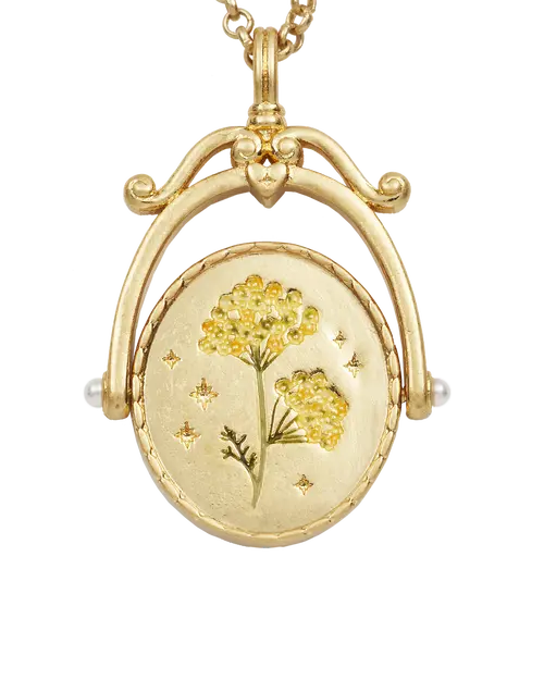 FABLE ENGLAND Y Initial Yarrow Spinner Chain Necklace