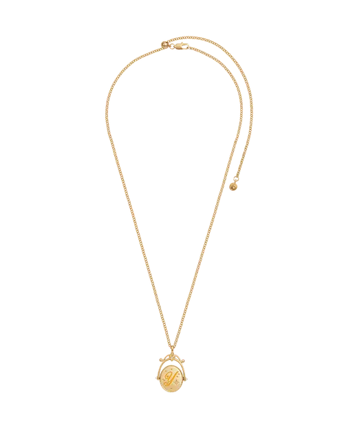 FABLE ENGLAND Y Initial Yarrow Spinner Chain Necklace