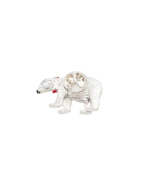 FABLE ENGLAND Polar Bear Enamel Brooch