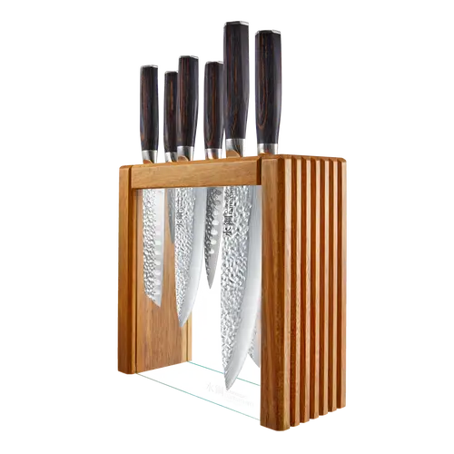 CUISINE::PRO Damashiro Emperor® 7-piece Makoto Knife Block - Silver