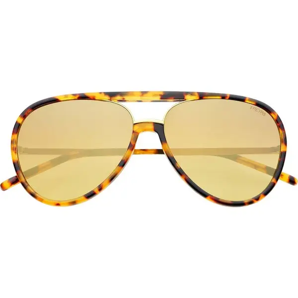 FREYRS EYEWEAR Aviator Sunglasses - Tortoise/gold Mirrored