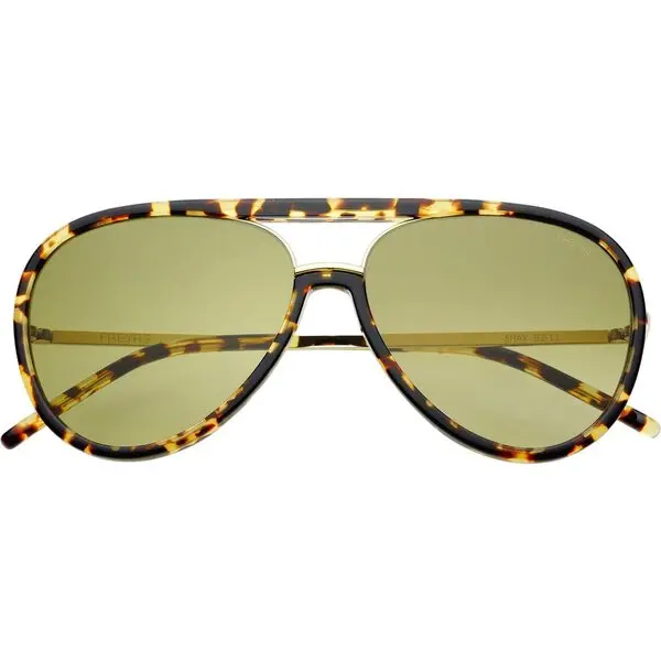 FREYRS EYEWEAR Aviator Sunglasses - Tortoise/light Green
