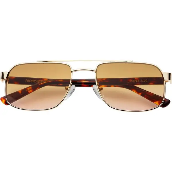 FREYRS EYEWEAR Vesper Aviator Sunglasses - Gold/brown Pink