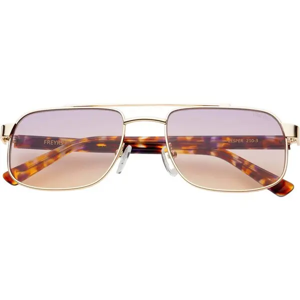 FREYRS EYEWEAR Vesper Aviator Sunglasses - Gold/sunset
