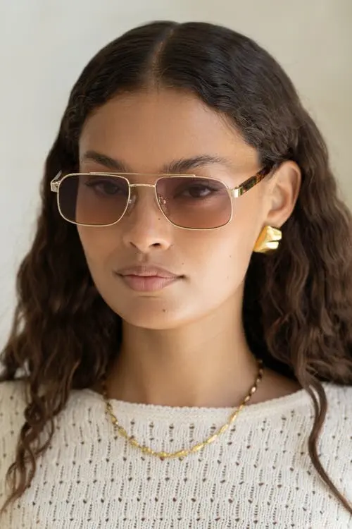 FREYRS EYEWEAR Vesper Aviator Sunglasses - Gold/sunset