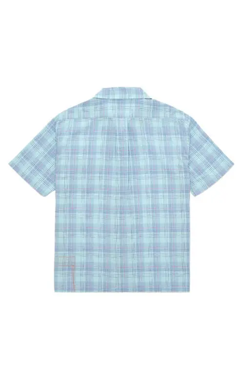 FORTELA Strike Bowling Cotton Check Shirt - Sky