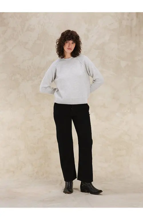 FORTELA Harvard Wool Raglan Sleeve Crewneck Knit - Melange