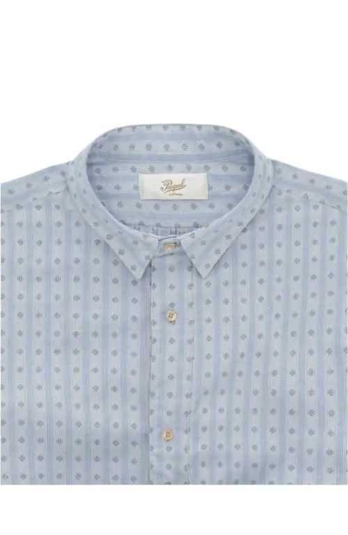 FORTELA Prequel Cotton Short Sleeve Shirt - Blue