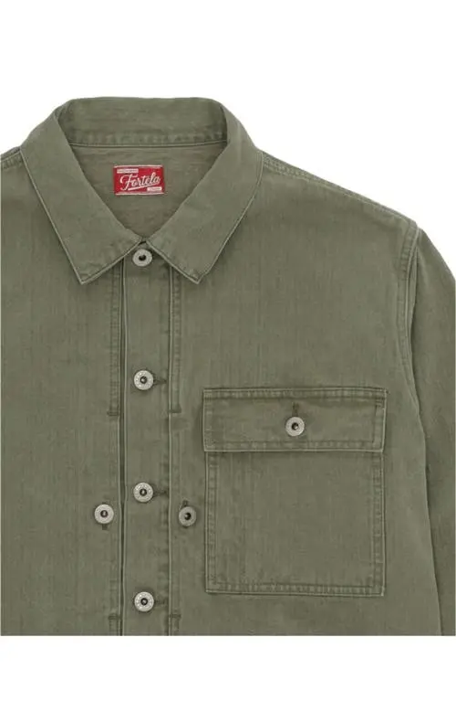 FORTELA Herringbone Cotton Overshirt