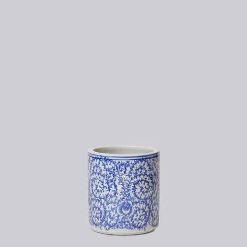 COBALT GUILD Tiny Porcelain Country Peony Cachepot