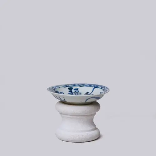 COBALT GUILD Porcelain Auspicious Couplet Dish