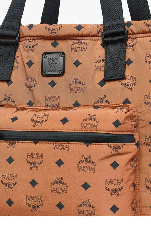 Mcm Packable Tote Bag In Visetos Monogram