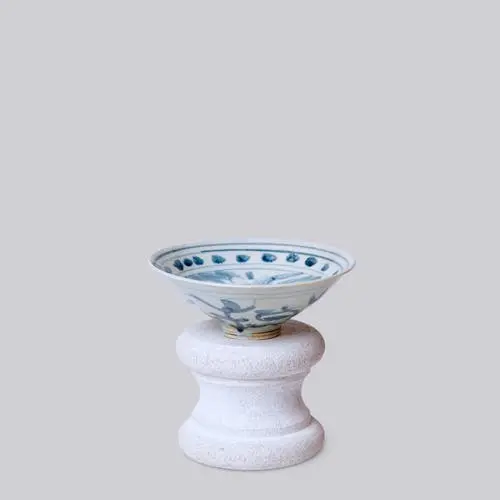 COBALT GUILD Porcelain Carp Conical Bowl