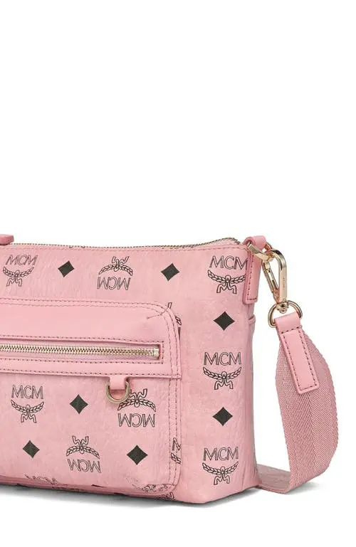 Mcm Visetos Crossbody Bag - Pink