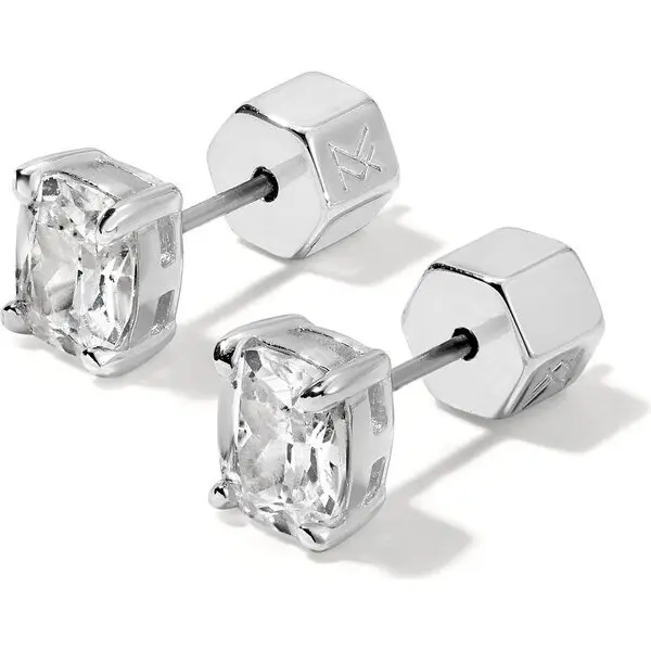 MIRANDA FRYE Cubic Zirconia Stud Earrings - Silver
